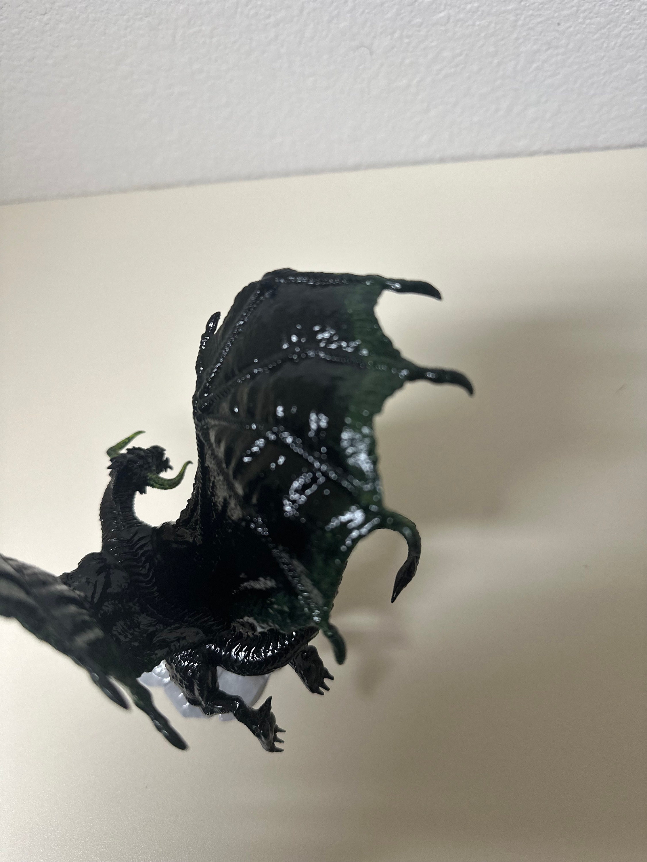 Hand Painted Adult Black Dragon Mini. - Etsy