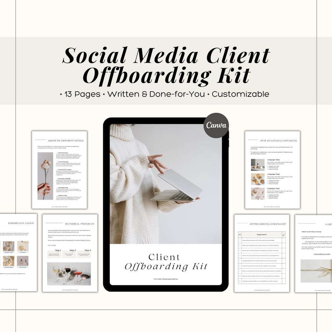 Client Offboarding Kit Template, Social Media Management Client Goodbye ...