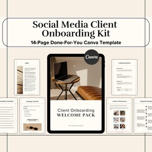 Social Media New Client Onboarding Kit Template, Client Welcome Packet, Social Media Manager ...