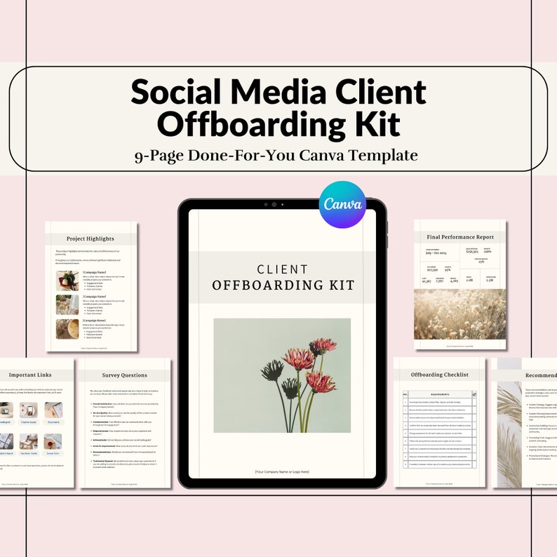 Client Offboarding Kit Template, Social Media Client Goodbye Packet ...