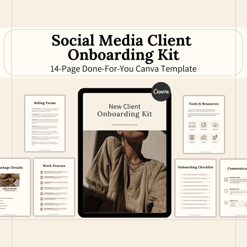 Social Media New Client Onboarding Kit Template, Client Welcome Pack ...