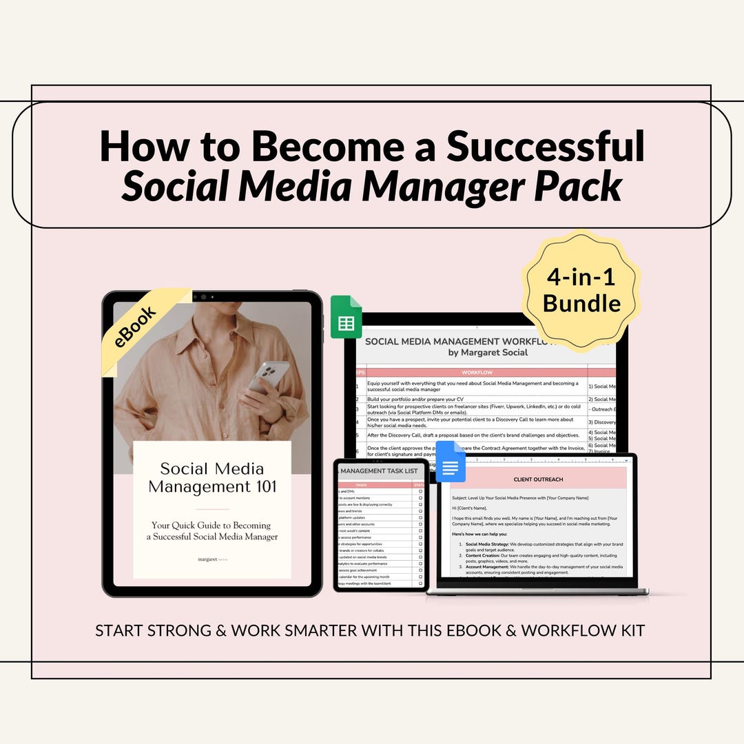 How to Become a Social Media Manager Ebook, Social Media Manager ...