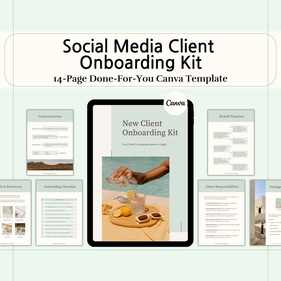 Social Media New Client Onboarding Kit Template, Client Welcome Pack ...