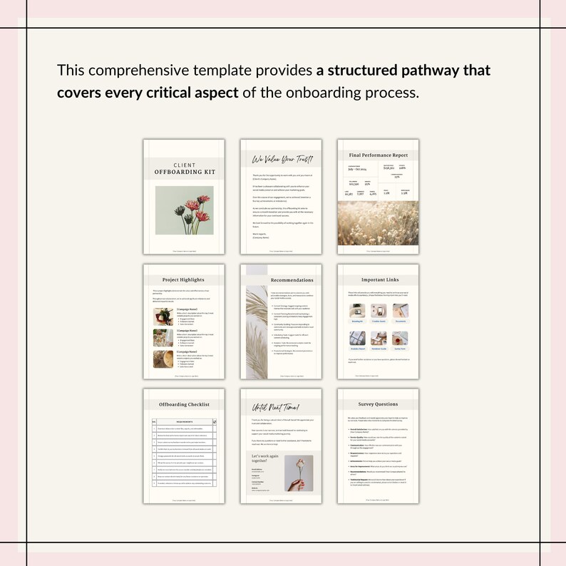 Client Offboarding Kit Template, Social Media Client Goodbye Packet ...