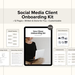 Social Media New Client Onboarding Kit Template, Client Welcome Packet, Social Media Manager ...