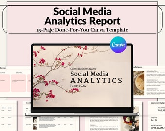 Social Media Analytics Report Template, Analytics Canva Report Template ...