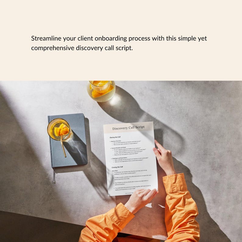 Discovery Call Script, Social Media New Client Discovery Call Checklist ...