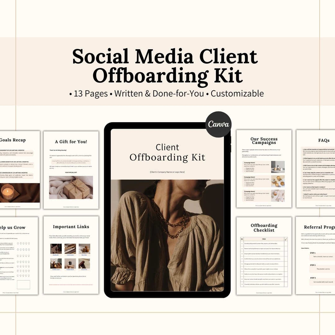 Client Offboarding Kit Template, Client Exit Package, Client Goodbye ...