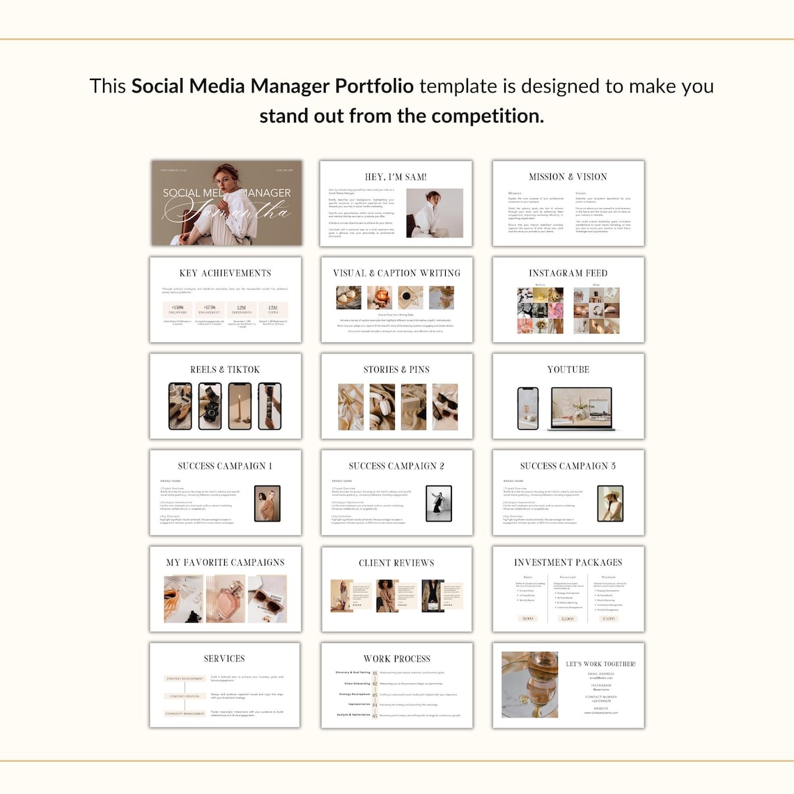 Social Media Manager Portfolio Template, Social Media Portfolio, Social ...
