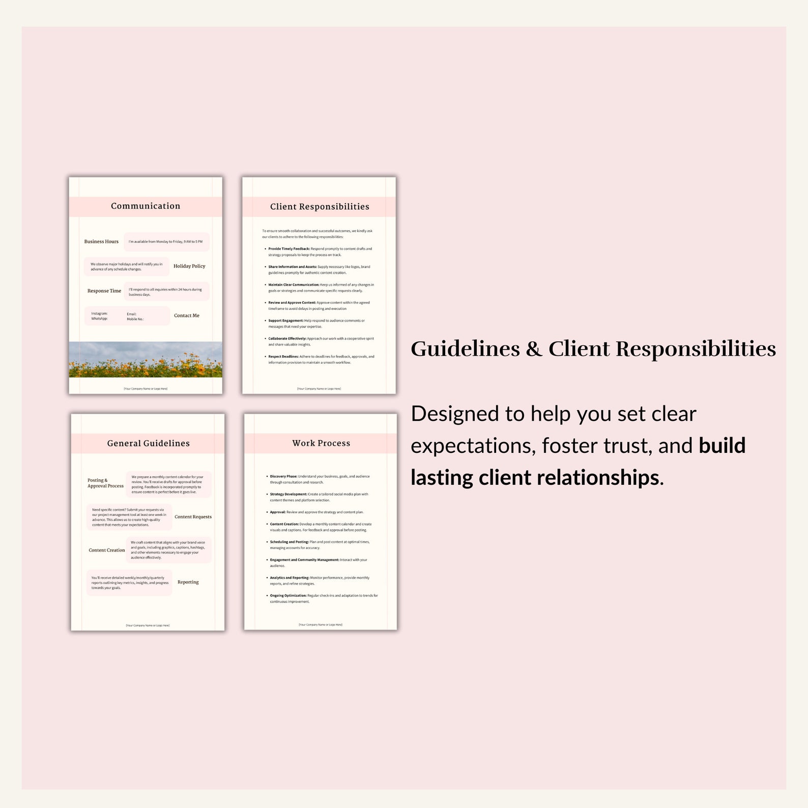 Social Media New Client Onboarding Kit Template, Client Welcome Pack ...