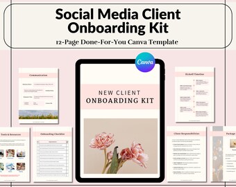 Social Media New Client Onboarding Kit Template, Client Welcome Packet ...