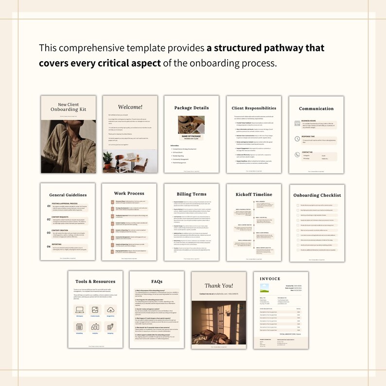 Social Media New Client Onboarding Pack: Service Intake Packet, Canva ...