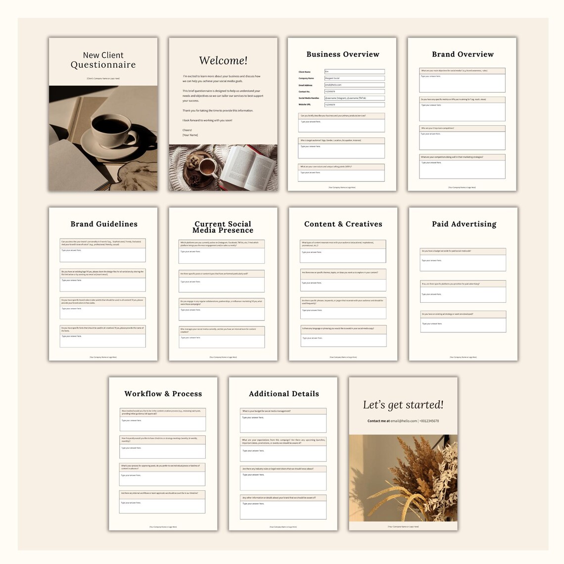 Social Media Onboarding Questionnaire, New Client Onboarding Kit ...