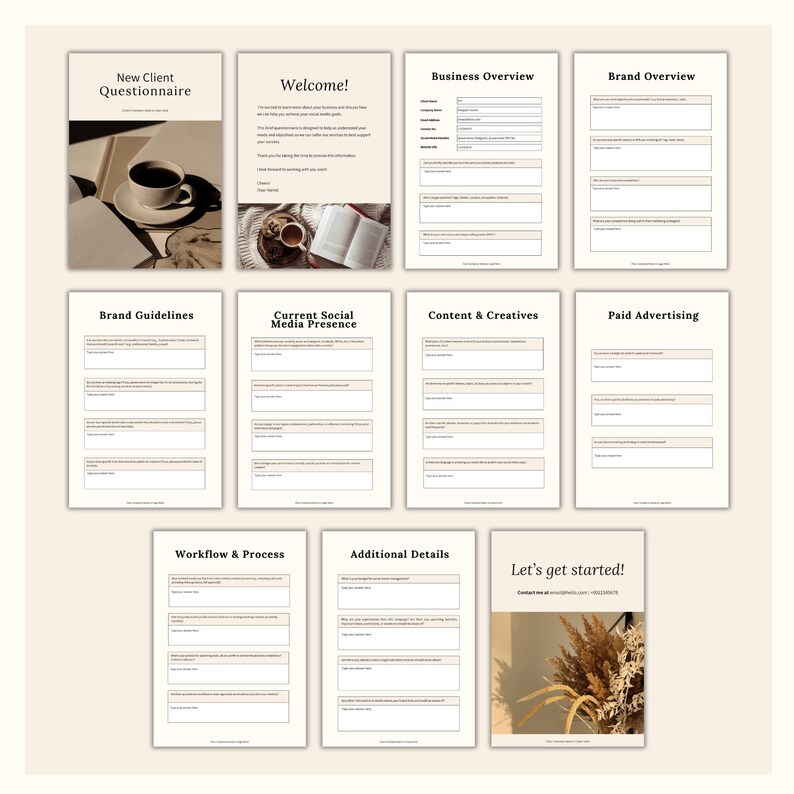 Social Media Onboarding Questionnaire, New Client Onboarding Kit ...