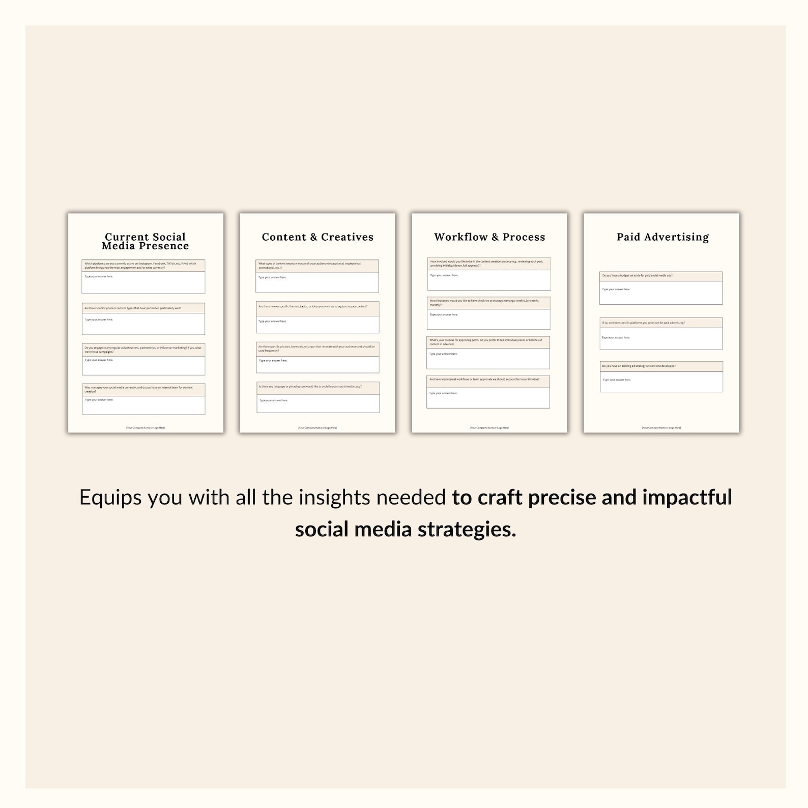 Social Media Onboarding Questionnaire, New Client Onboarding Kit ...