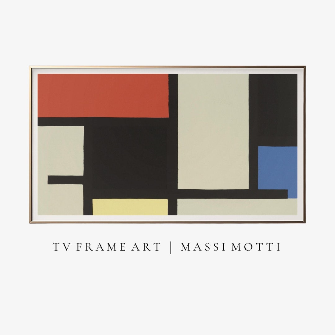 Samsung Frame TV Art Mondrian, Frame TV Download Mondrian, Vintage Wall ...