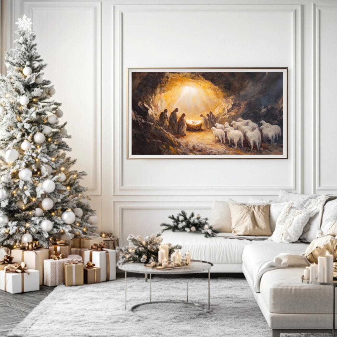 Nativity Scene Samsung TV Frame Art, Samsung Frame Art Christmas, Jesus ...