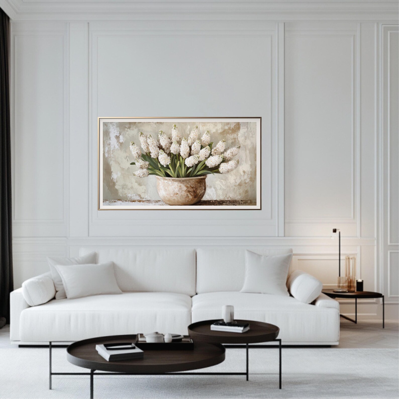 TV Frame With Realistic Hyacinth Flowers, Hyacinth TV Art Decor for ...