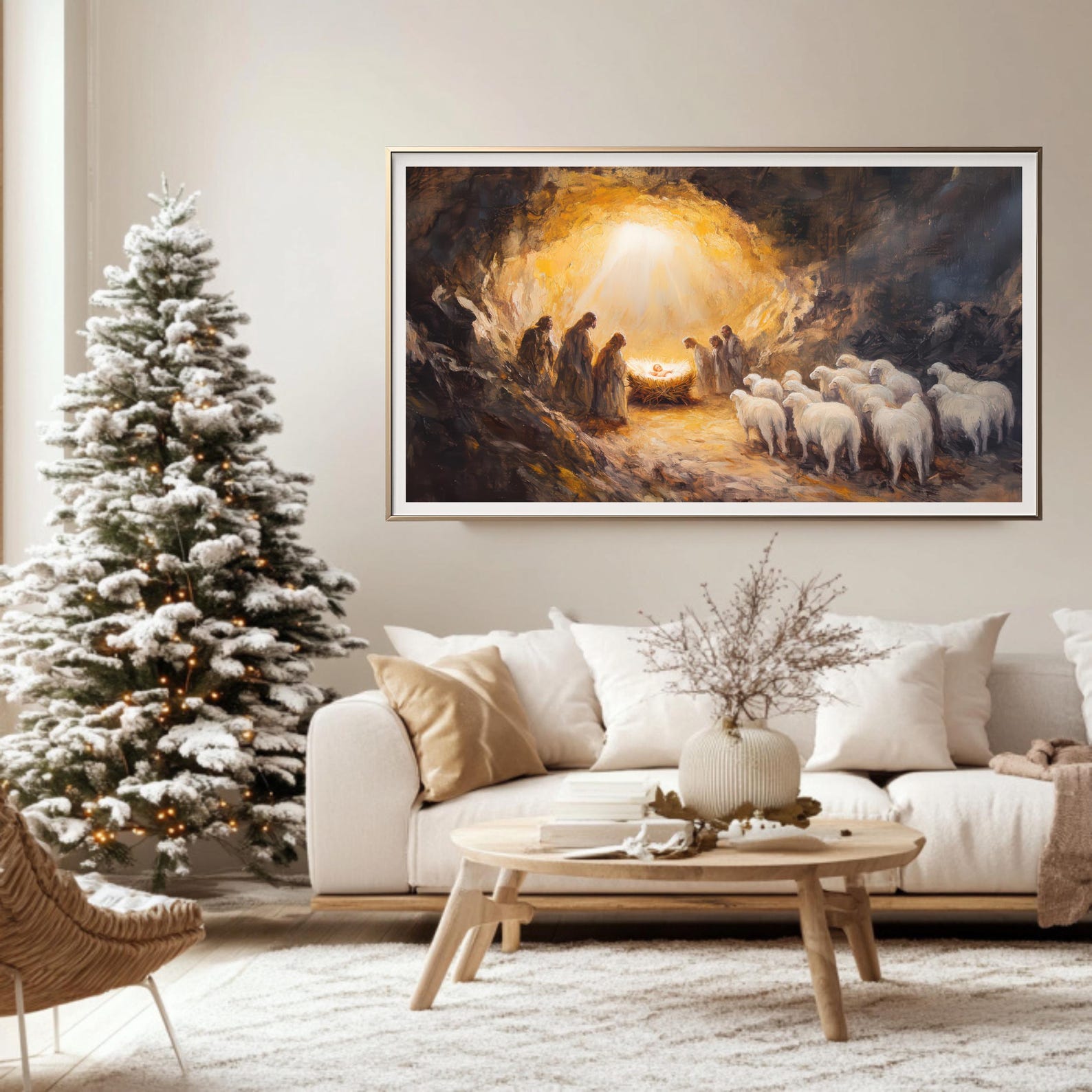 Nativity Scene Samsung TV Frame Art, Samsung Frame Art Christmas, Jesus ...