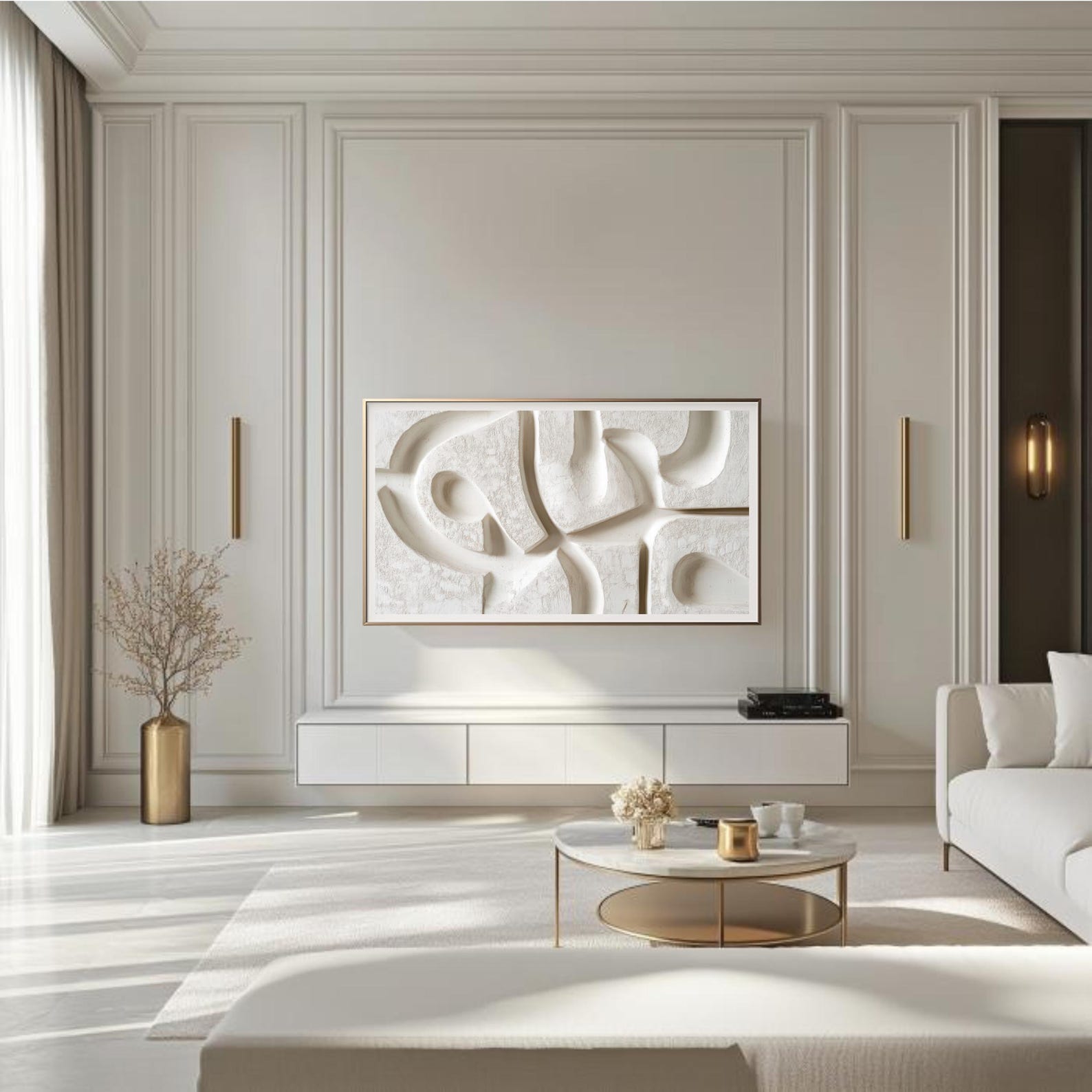 Samsung Frame TV Minimalist Art, Modern Wall Art, Frame Neutral ...