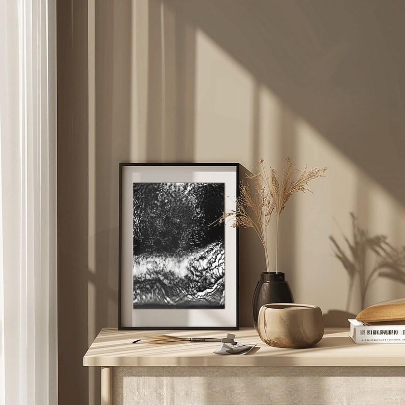 Black and White Water Ripple Photogram – Abstract Handmade Darkroom ...