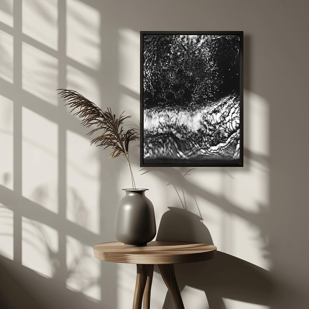 Black and White Water Ripple Photogram – Abstract Handmade Darkroom ...
