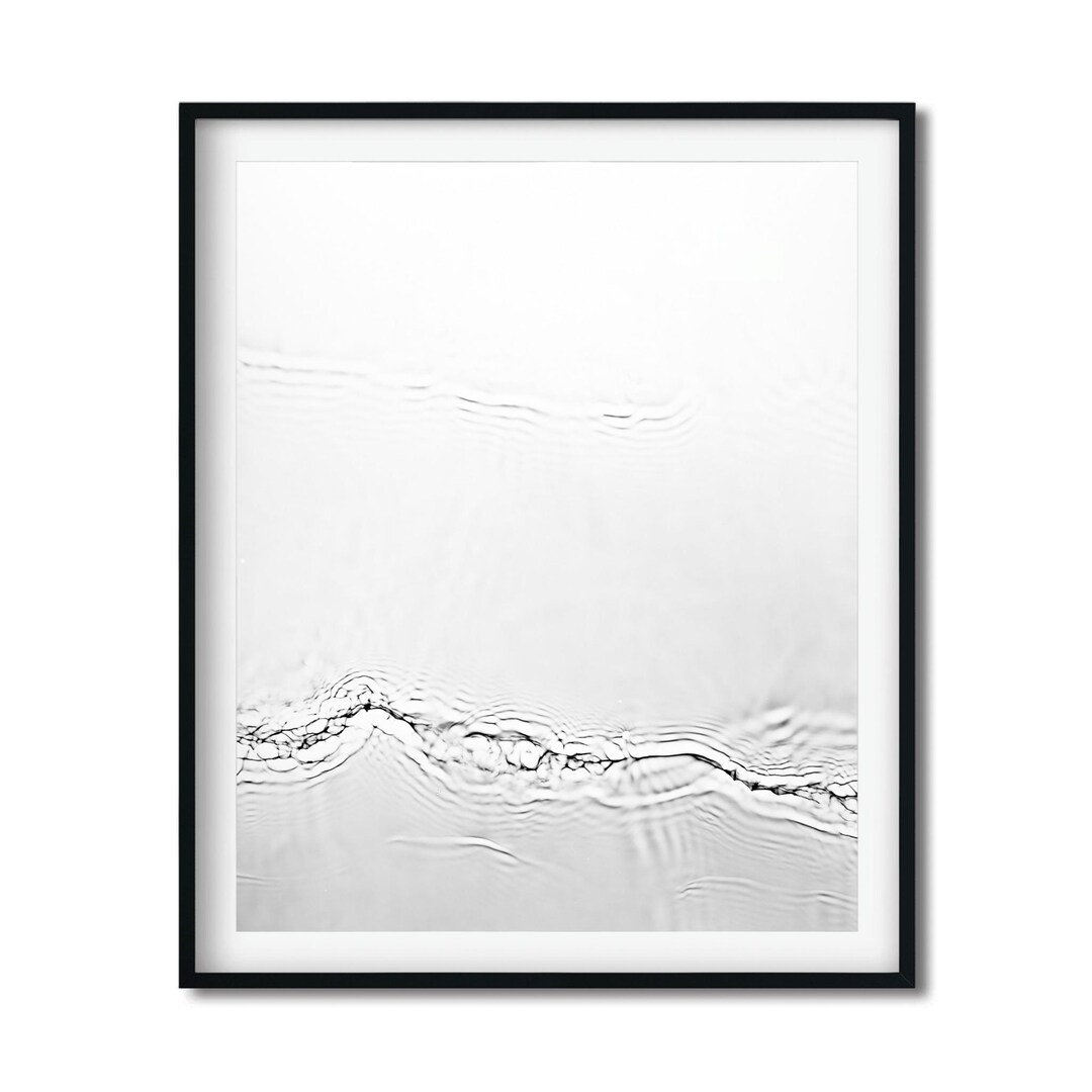 Black and White Water Ripple Photogram – Abstract Handmade Darkroom ...