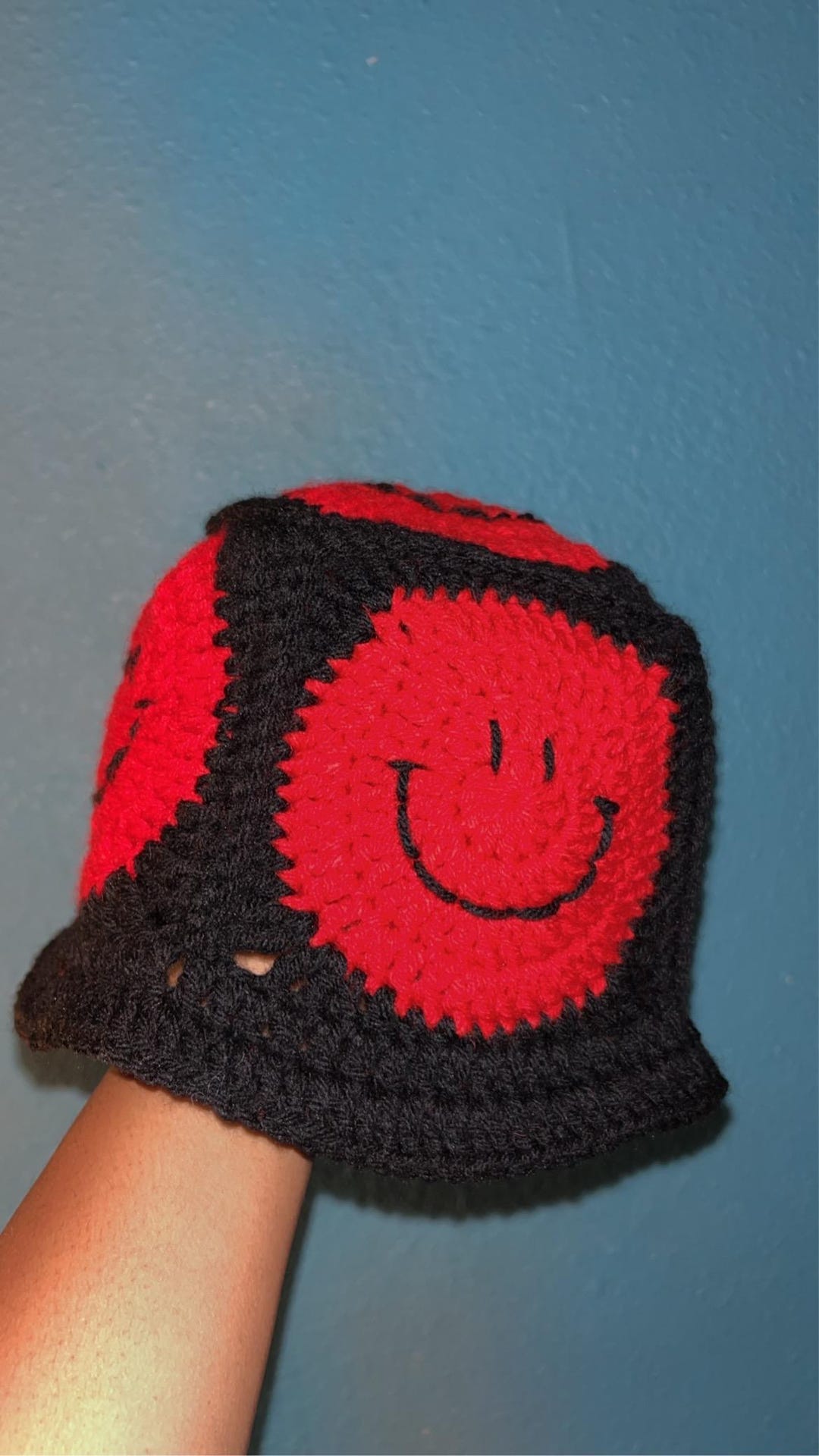 Customizable Crochet Smiley Face Bucket Hat shipping Price Included - Etsy