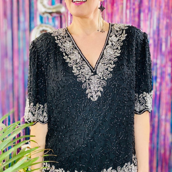 Plus Size Beaded Top - Etsy