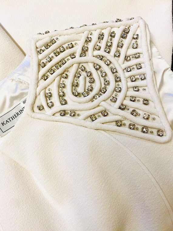 Rhinestone Party Dress with Princess Seam Piping - Gem