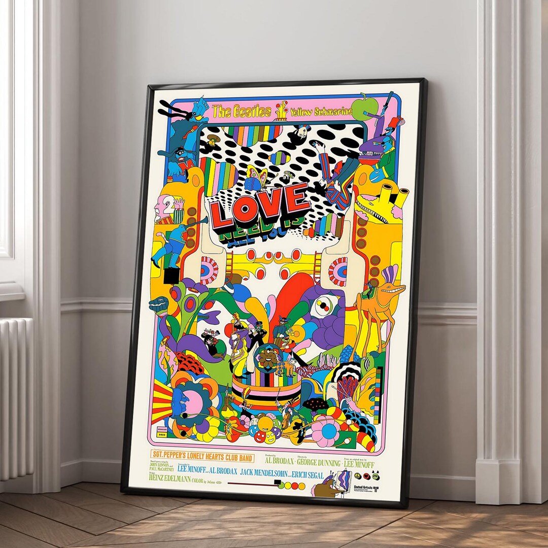 Digital Download Yellow Submarine Movie Poster | High Quality Canvas ...