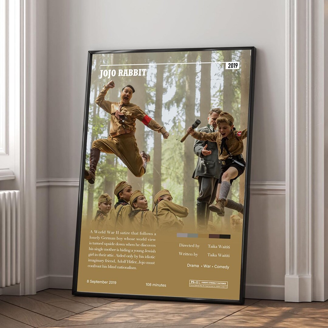 Jojo Rabbit Movie Poster | High Quality Canvas Print | Wall Art ...