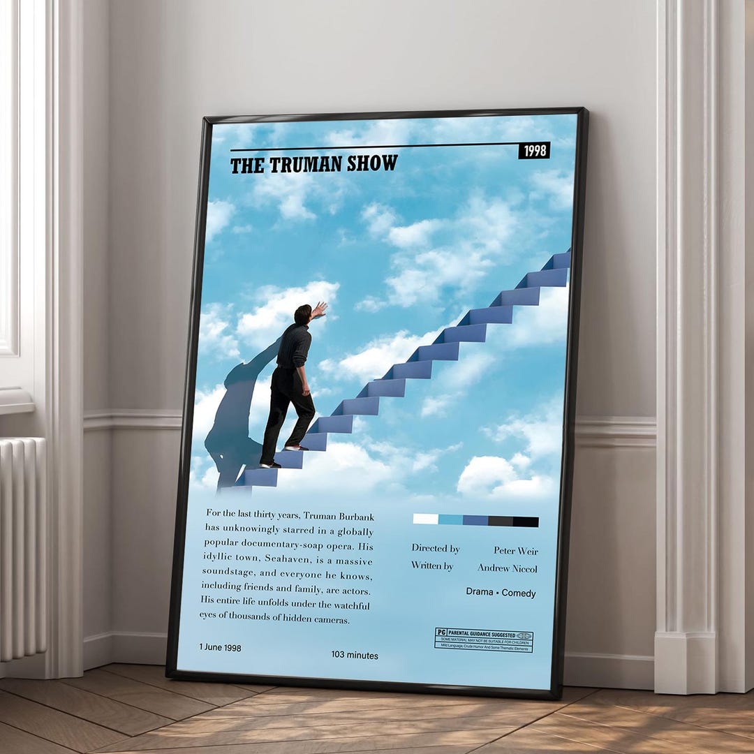 The Truman Show Movie Poster | Minimalist Movie Poster | Canvas Print ...