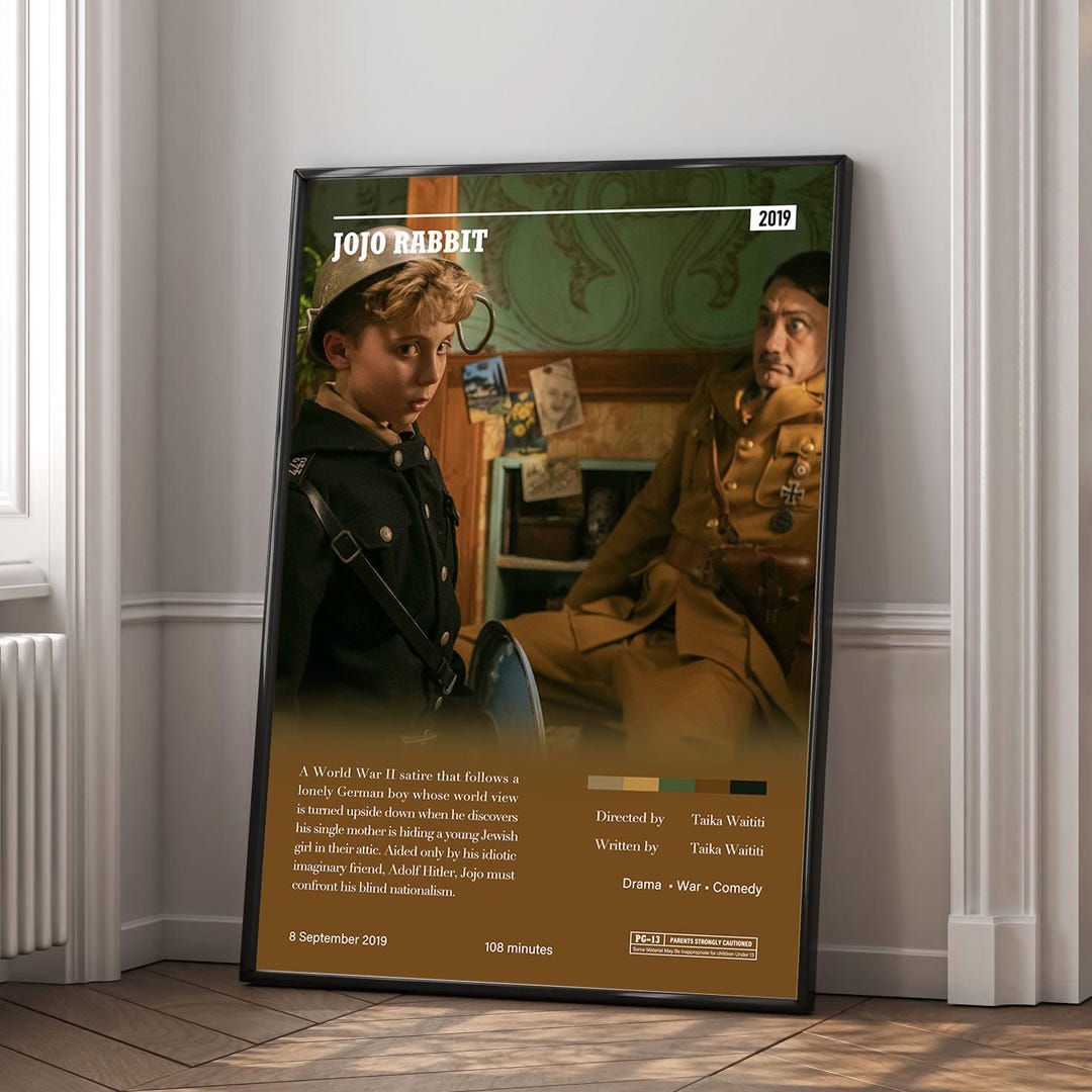 Jojo Rabbit Movie Poster Minimalist Movie Poster High Quality Canvas ...