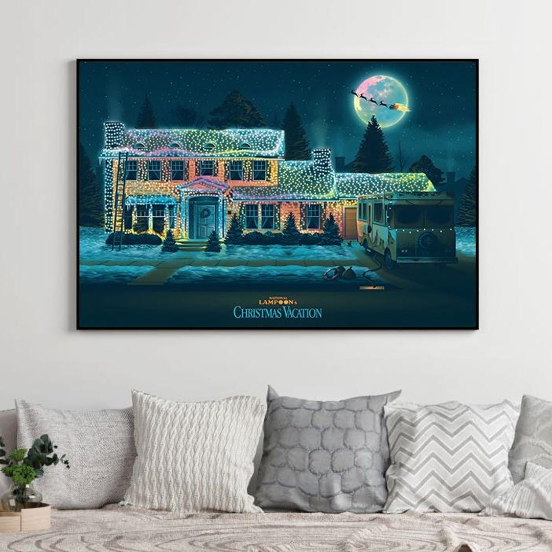 National Lampoons Christmas Vacation Movie Poster | High Quality Canvas ...