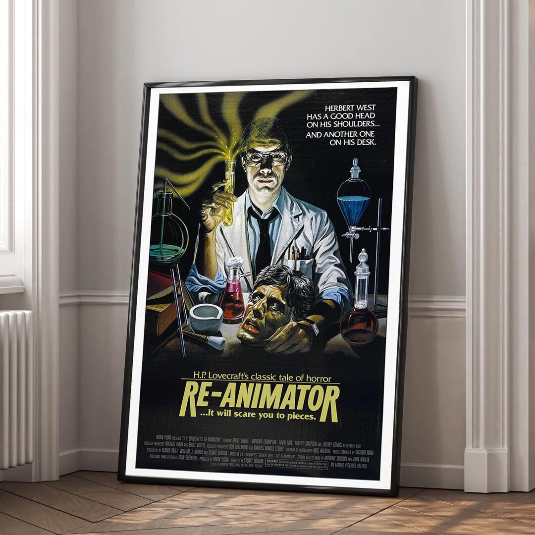 RE-ANIMATOR Movie Poster High Quality Canvas Print Wall Art Living Room ...