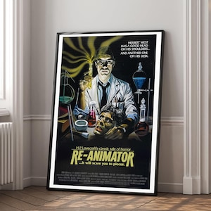 RE-ANIMATOR Movie Poster | High Quality Canvas Print | Wall Art ...