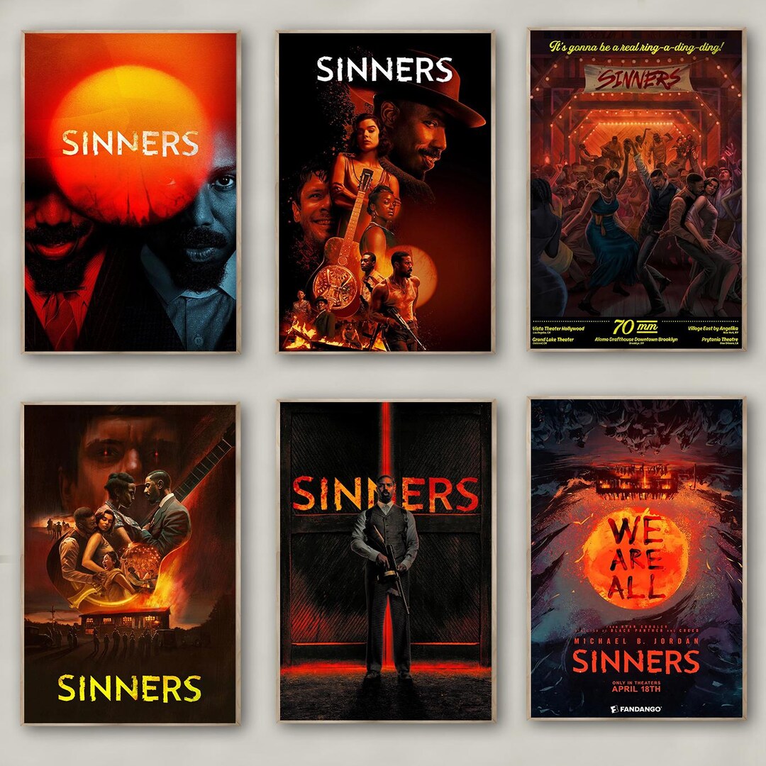 Sinners Movie Poster | High Quality Canvas Print | Wall Art | Living ...