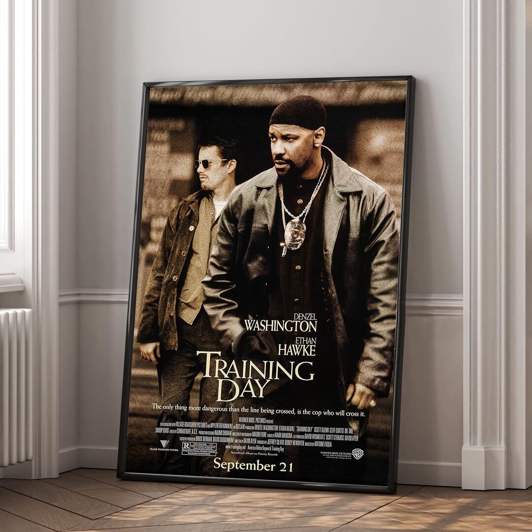Training Day Movie Poster | High Quality Canvas Print | Wall Art ...