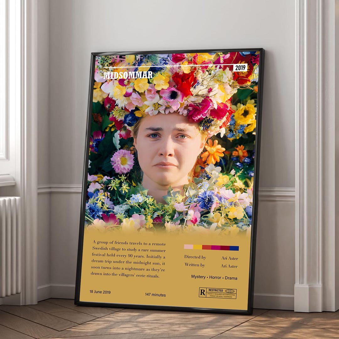 Midsommar Movie Poster | Minimalist Movie Poster | High Quality Canvas ...