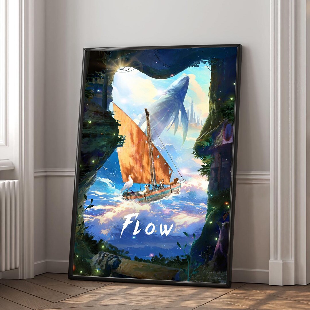 Flow Movie Poster | High Quality Canvas Print | Wall Art | Living Room ...