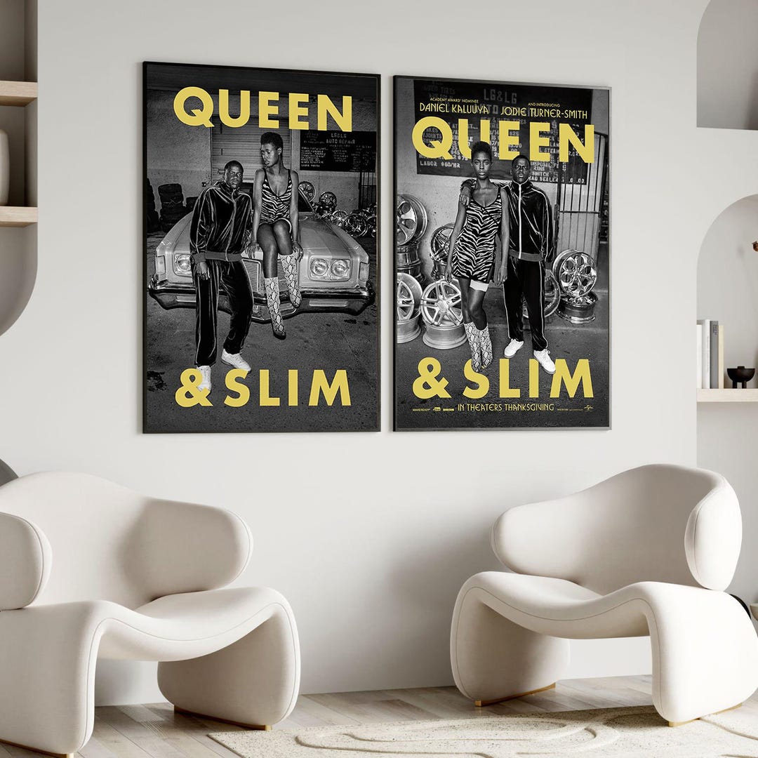 Queen & Slim Movie Poster | High Quality Canvas Print | Wall Art ...