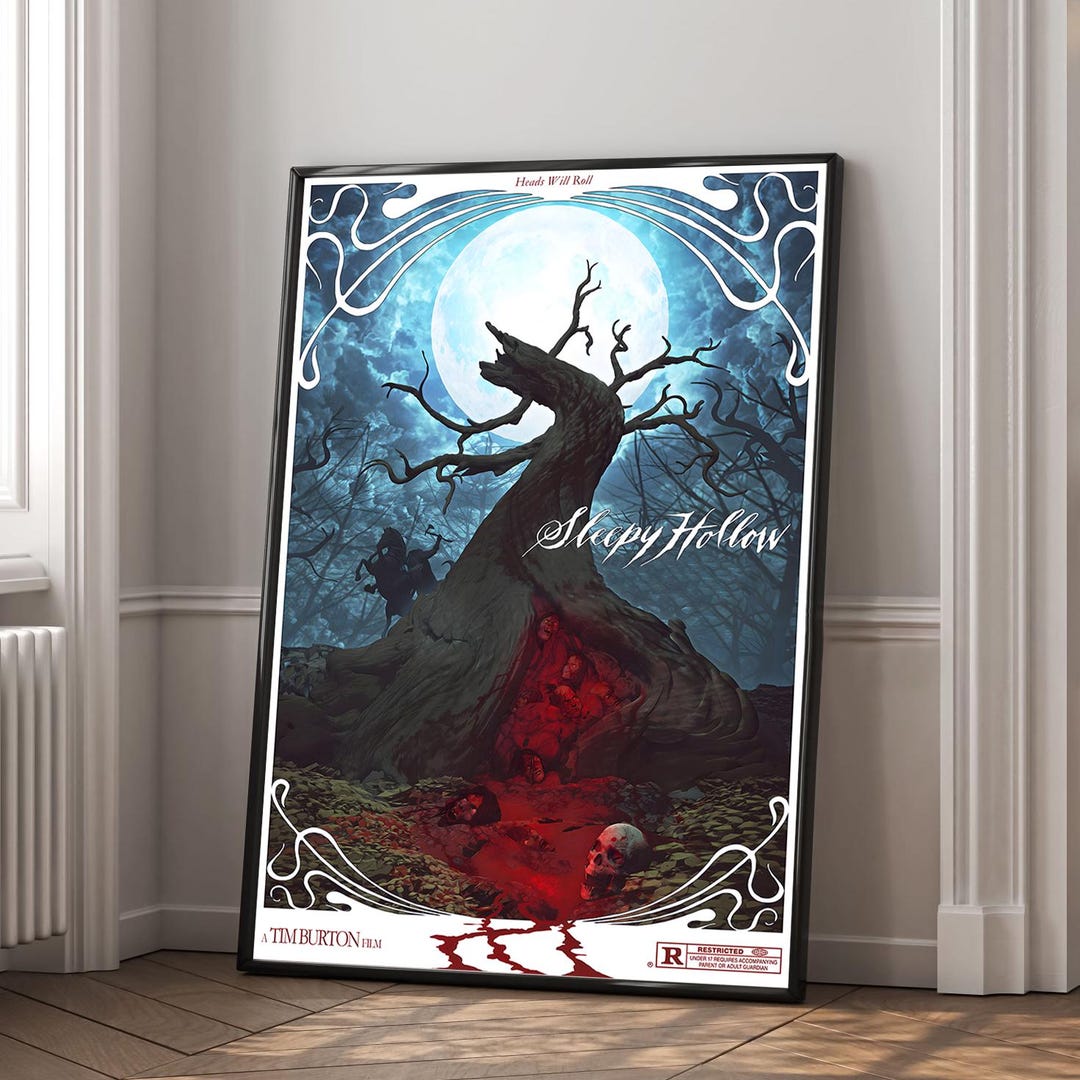 Sleepy Hollow Movie Poster | High Quality Canvas Print | Wall Art | Living Room Decoration ...