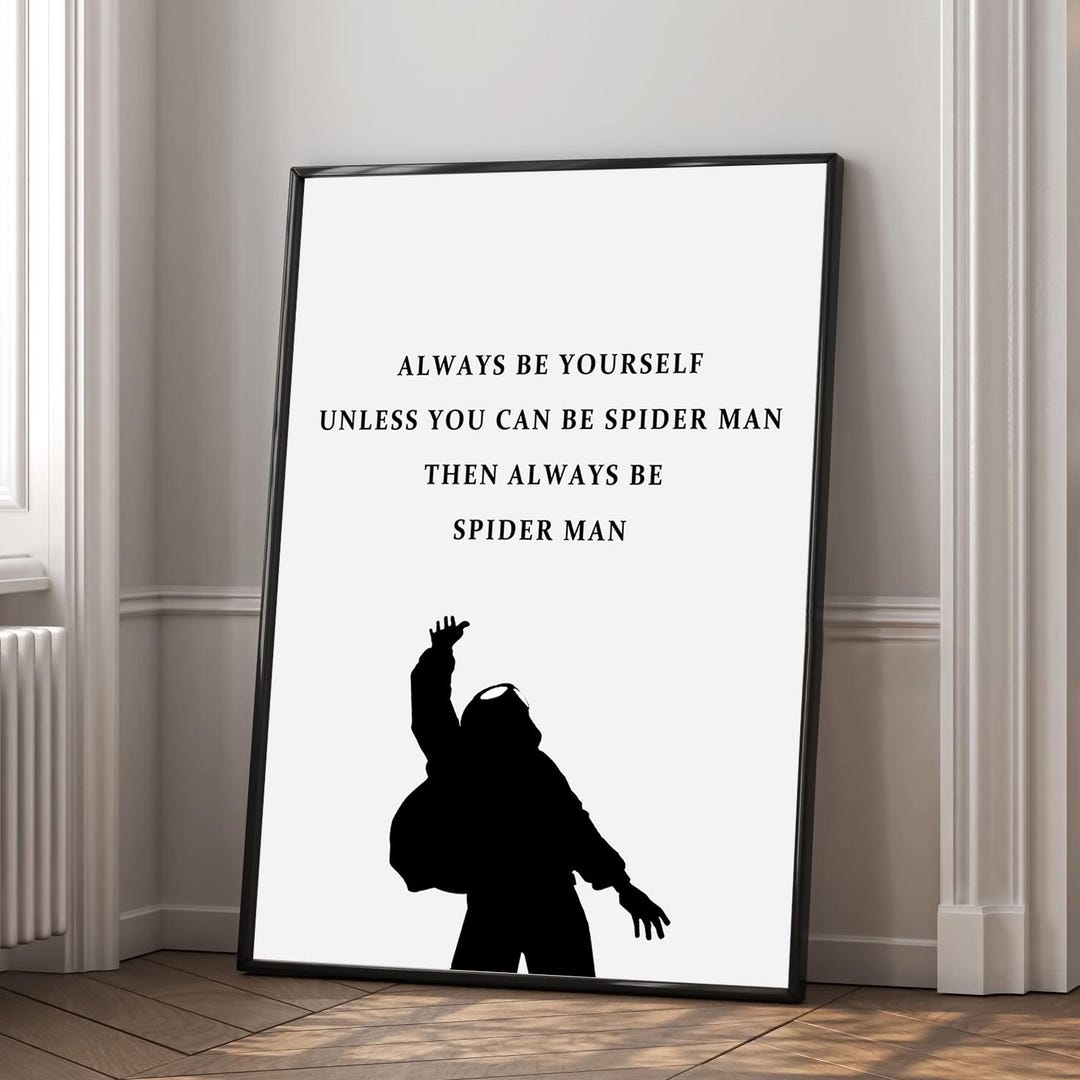 Spider Man Motivational Minimalism Poster | Funny Motivational Quote ...