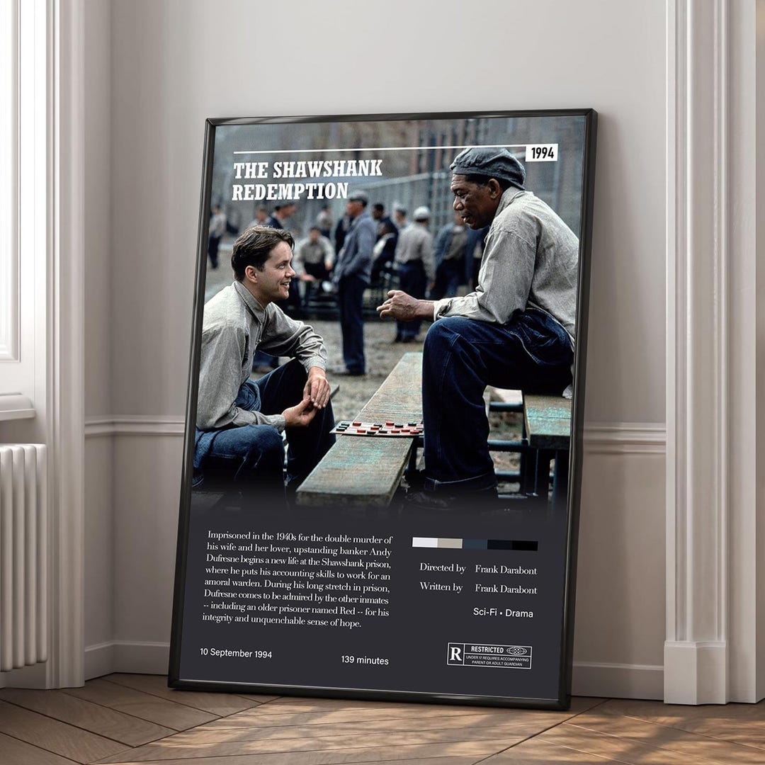 The Shawshank Redemption Movie Poster | High Quality Canvas Print ...