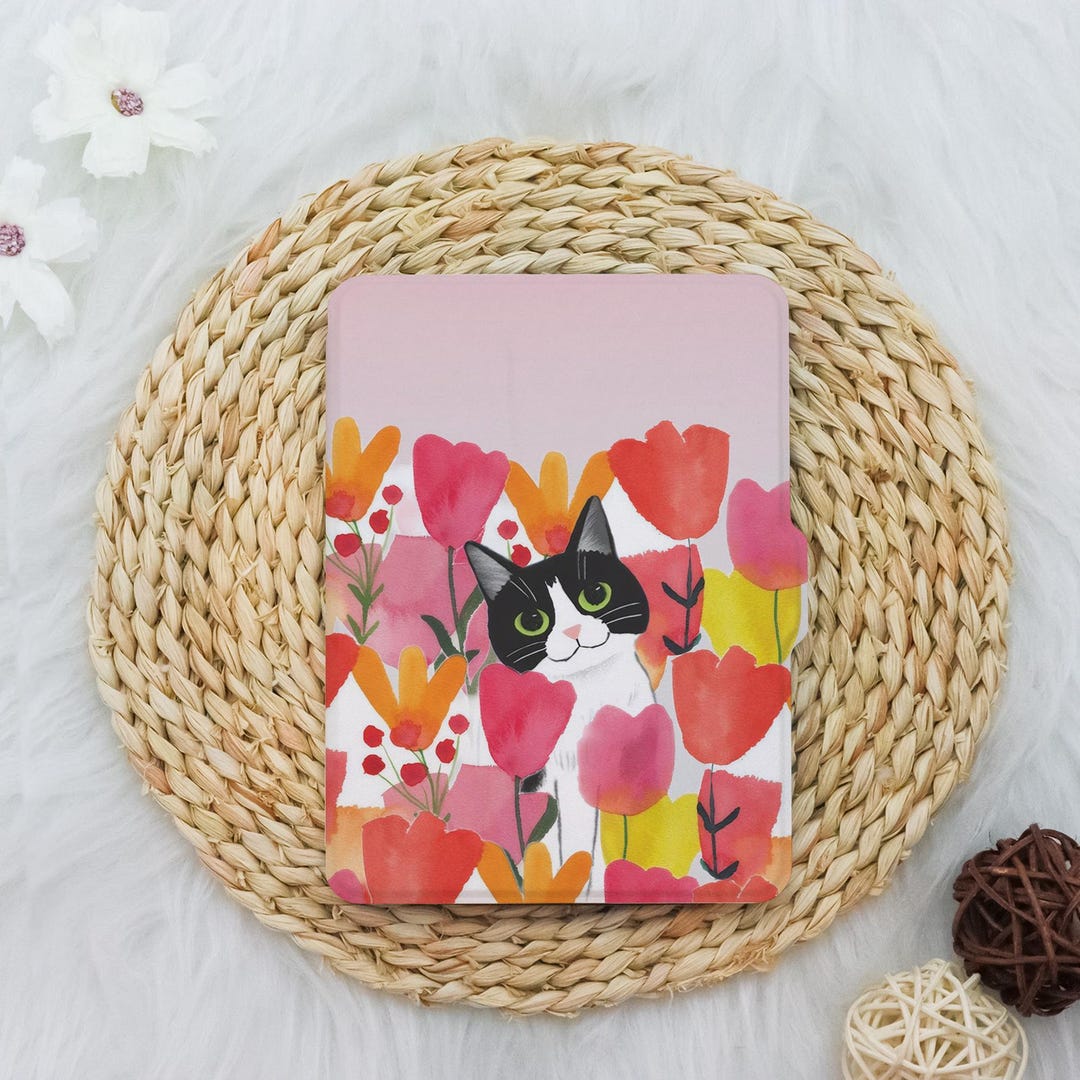 Cute Pink Cat Kindle Case,paperwhite Cover,kindle Paperwhite 9/10/12th ...