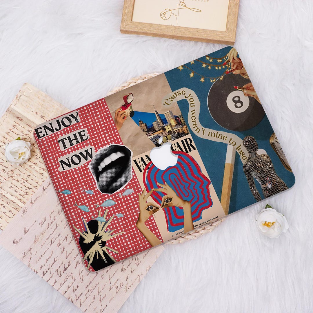 Retro-style Trendy Collage New MacBook Case,custom Mac 2025 Air 15/13 ...