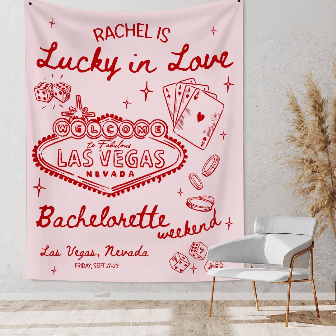 Custom Bachelorette Party Decor, Casino Theme Bachelorette Tapestry, Valentine Bach Backdrop ...
