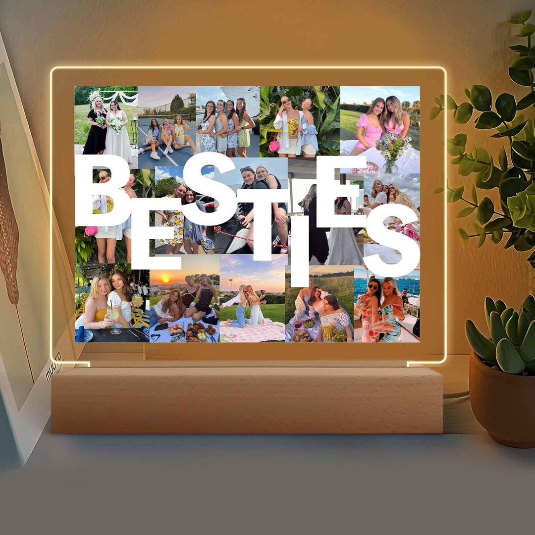 Personalized Best Friend Birthday Gift, Besties Photo Night Light ...