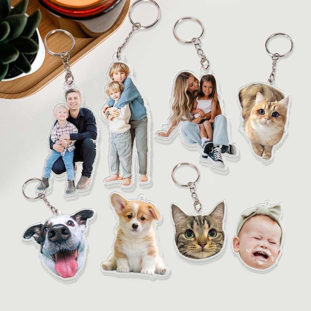 Personalized Photo Keychain, Custom Family Photo Keychain, Custom Baby ...